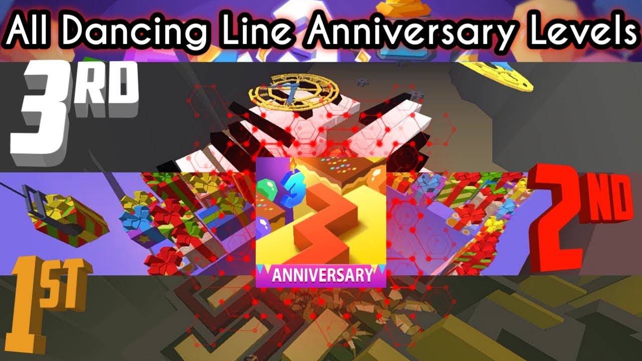 Dancing Line All Anniversary Levels - YouTube