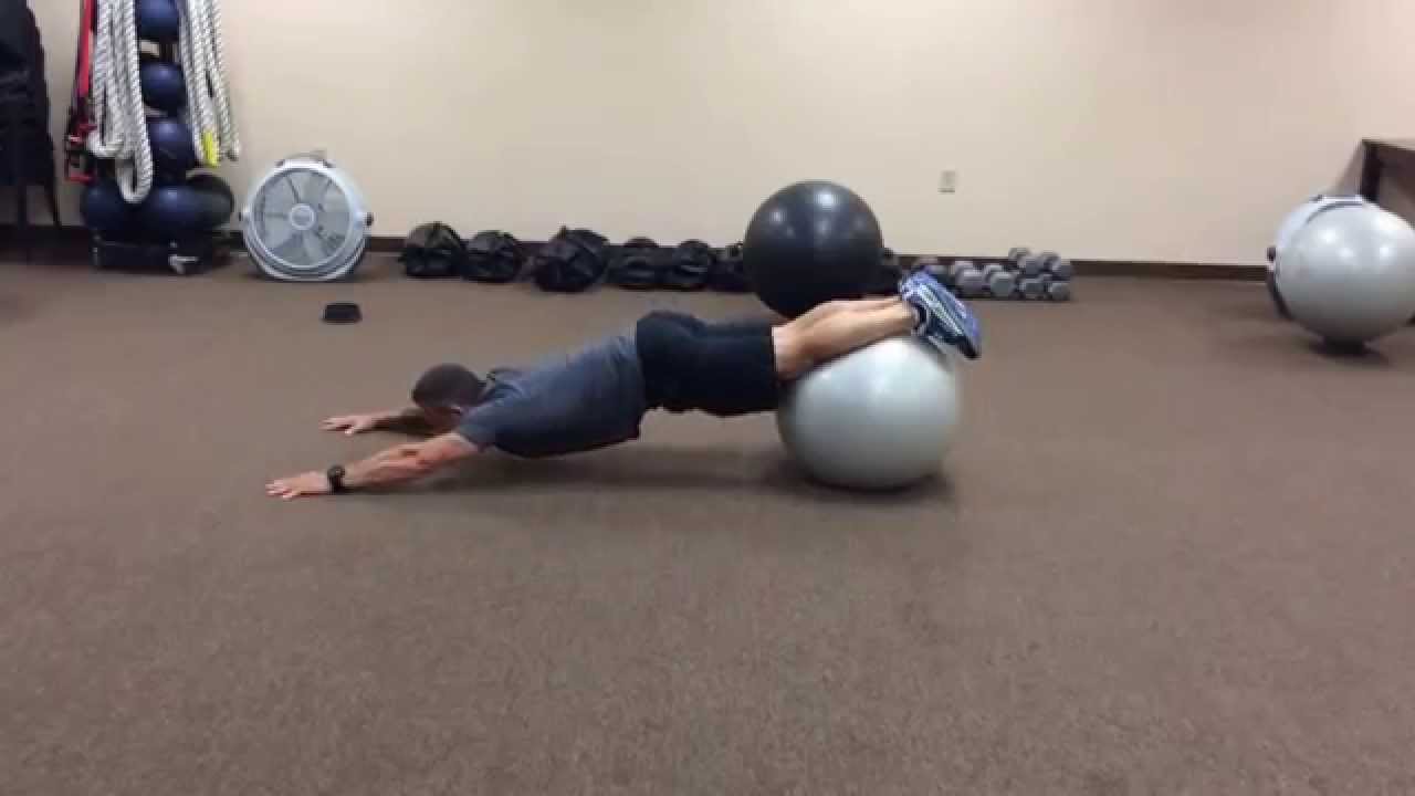 Exercise of The Week: Stability Ball Reverse Rollout to Pike - YouTube