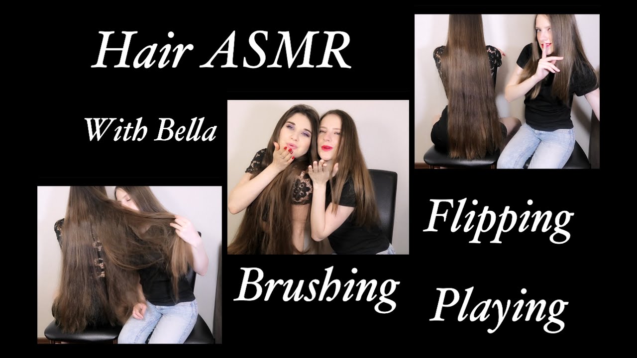 ASMR for hair lovers with Bella! Sensual hair play and comb!(short ...