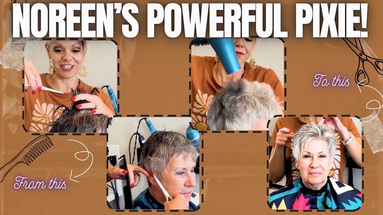 RaDona's Whimsical Pixie Change for Noreen: Hairstyles For Women Over 70 - YouTube