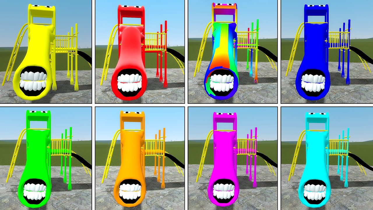 THE EXTRA SLIDE ALL COLORS In Garry's Mod! [ Trevor Henderson ] - YouTube