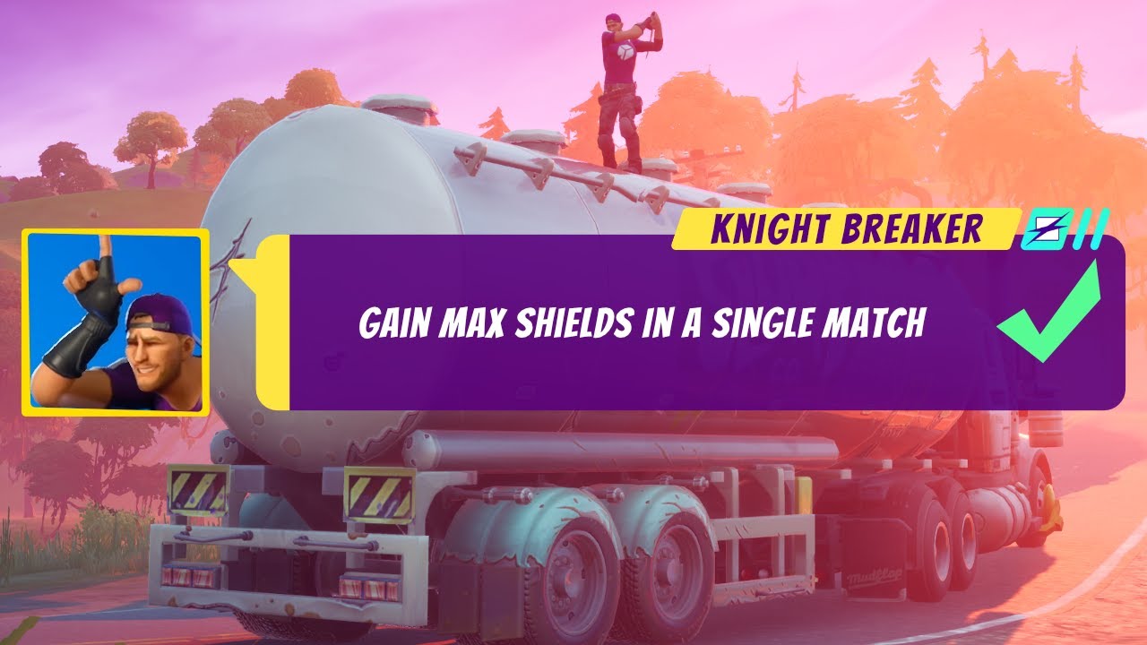 Gain Max Shields In A Single Match | FORTNITE CHALLENGES - YouTube