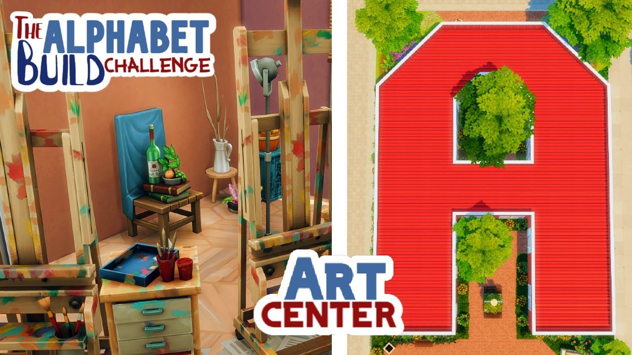 Art Center - Alphabet Build Challenge | Sims 4 - Speedbuild - YouTube
