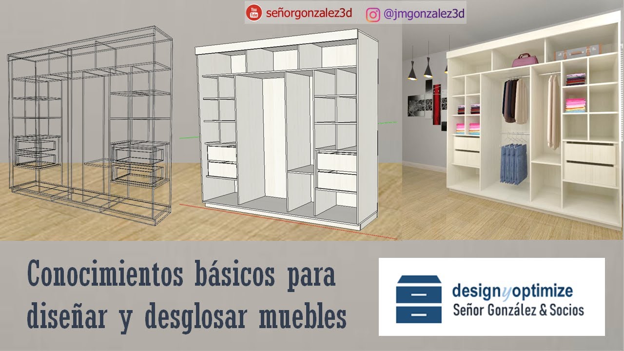 Conocimientos básicos para diseñar y desglosar muebles - YouTube