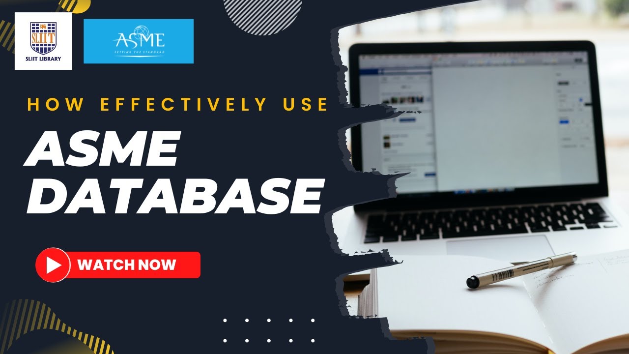 How effectively use #ASME Database - YouTube