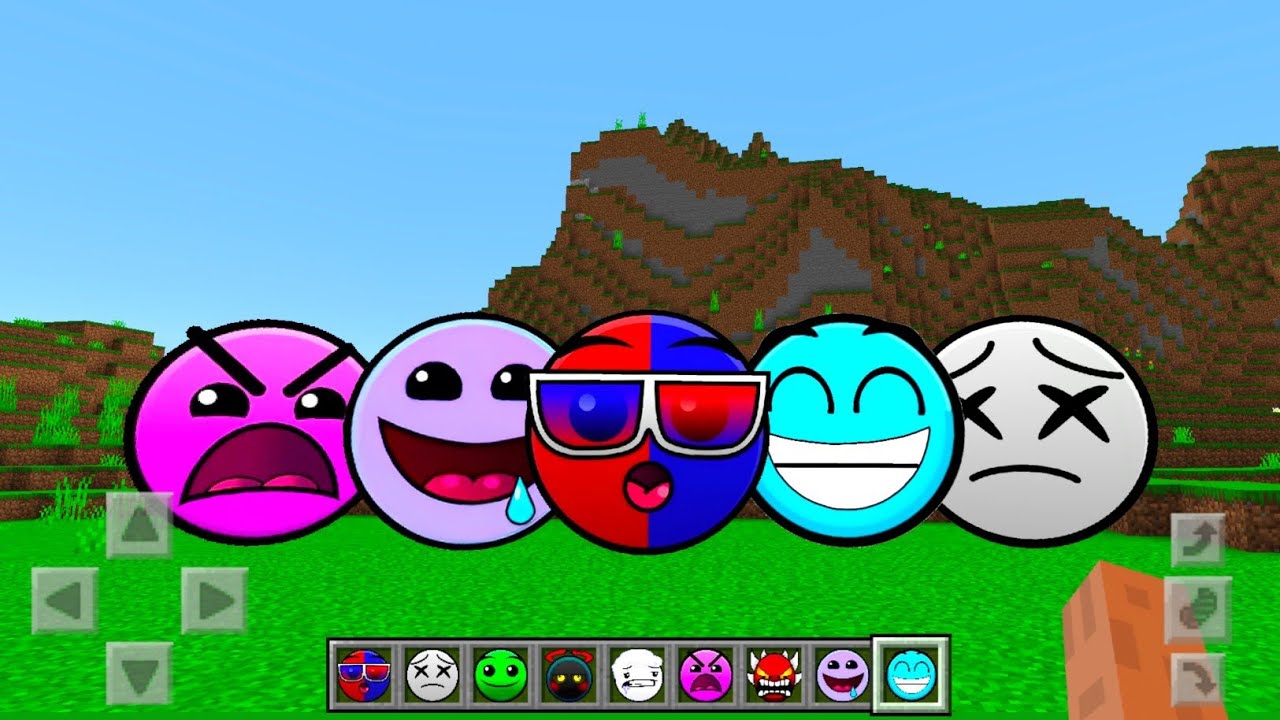 NEW LOBOTOMY GEOMETRY DASH DIFFICULT FACES NextBot in Minecraft PE ...