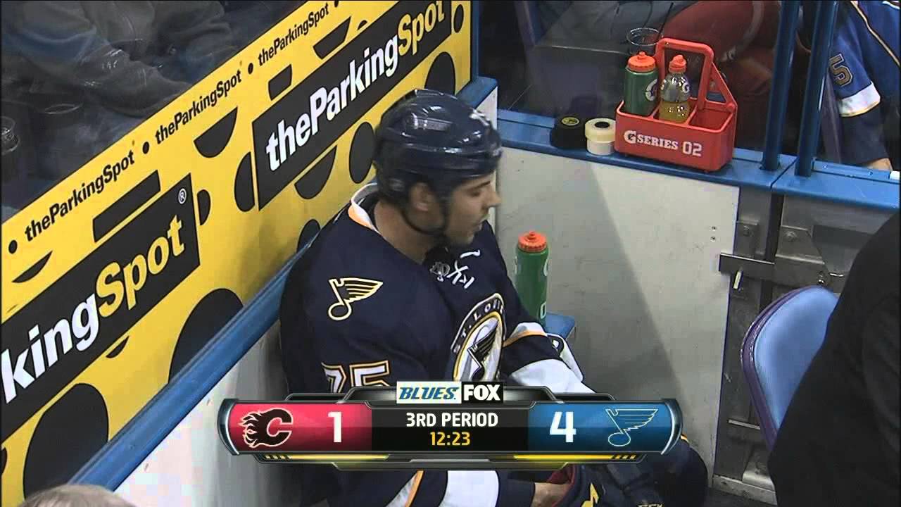 Ryan Reaves vs Tim Jackman fight April 25 2013 Calgary Flames vs St ...