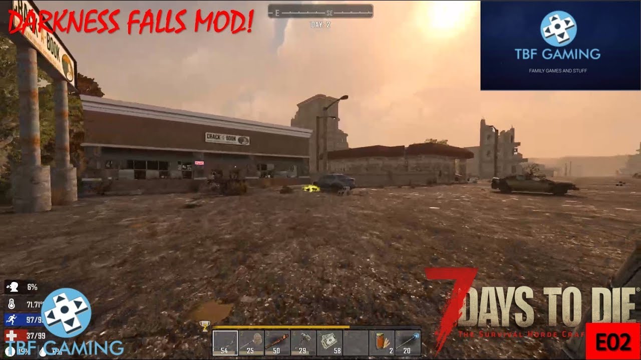 Darkness Falls E02 Day 2 7 Days to Die Alpha 16 Mod - YouTube