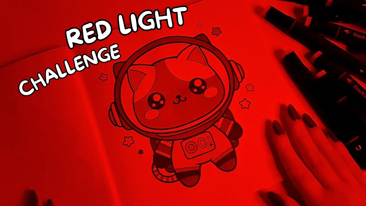 Coloring with RED LIGHT | Challenge ️ - YouTube