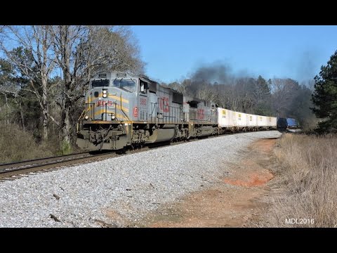 HD: KCS 3962 leads NS Train 23E in Tallapoosa, GA - YouTube