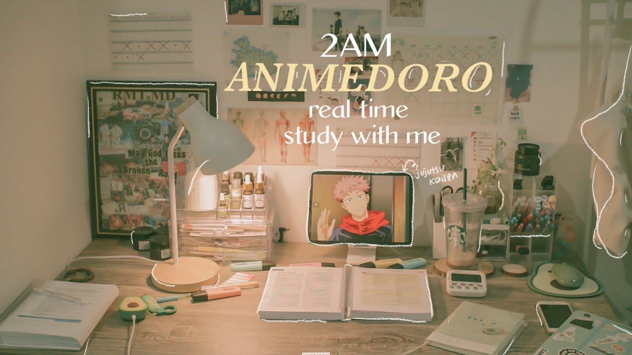 2am study with me / real time 40/20 animedoro (with music) - YouTube