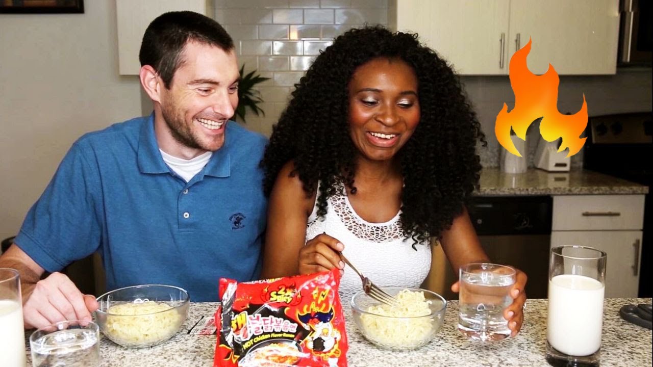2x SPICY NOODLE CHALLENGE | husband & wife | - YouTube