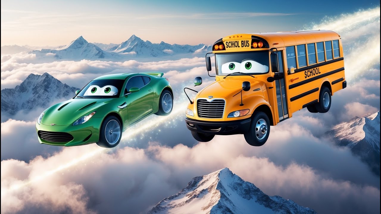 Magical Journey of the School Bus – Over Mountains and Clouds! - YouTube