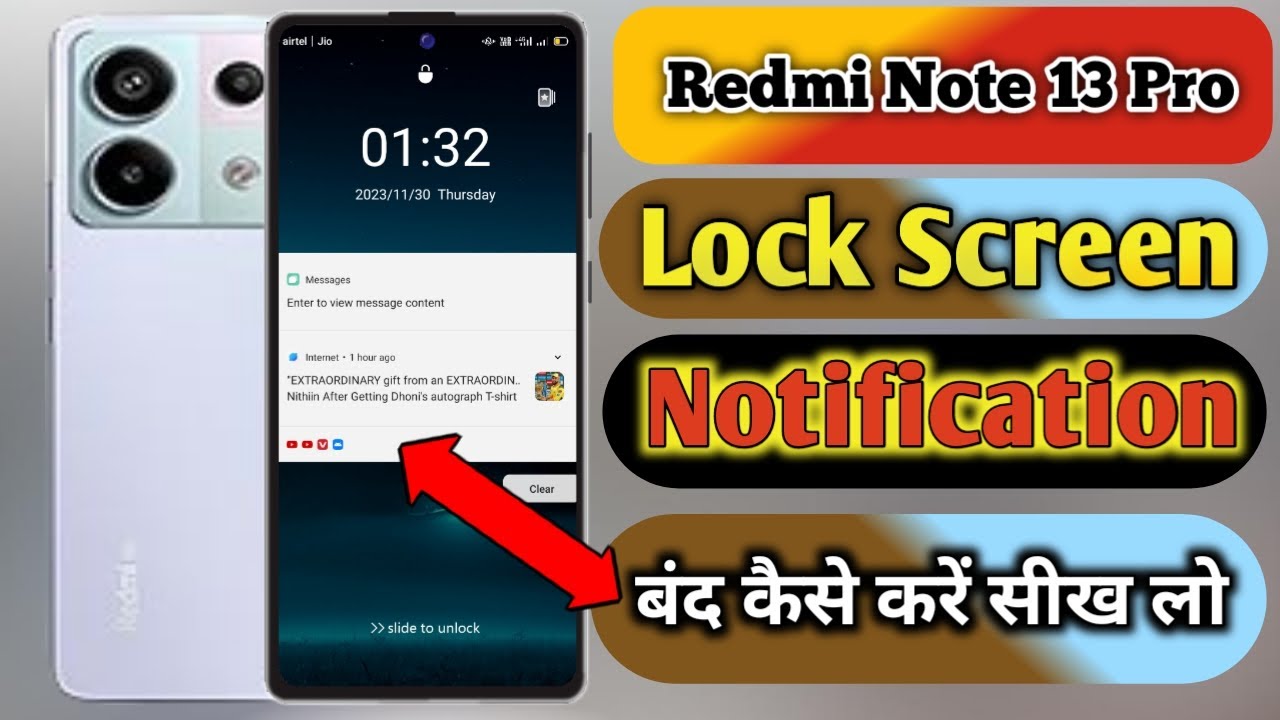 redmi note 13 pro lock screen notifications, Lock screen notification ...