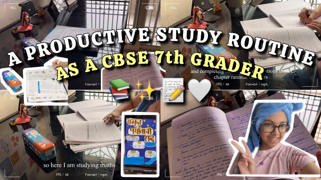 📚STUDY VLOG A **PRODUCTIVE** Study Routine As A Cbse 7th Grader 📚 lots ...
