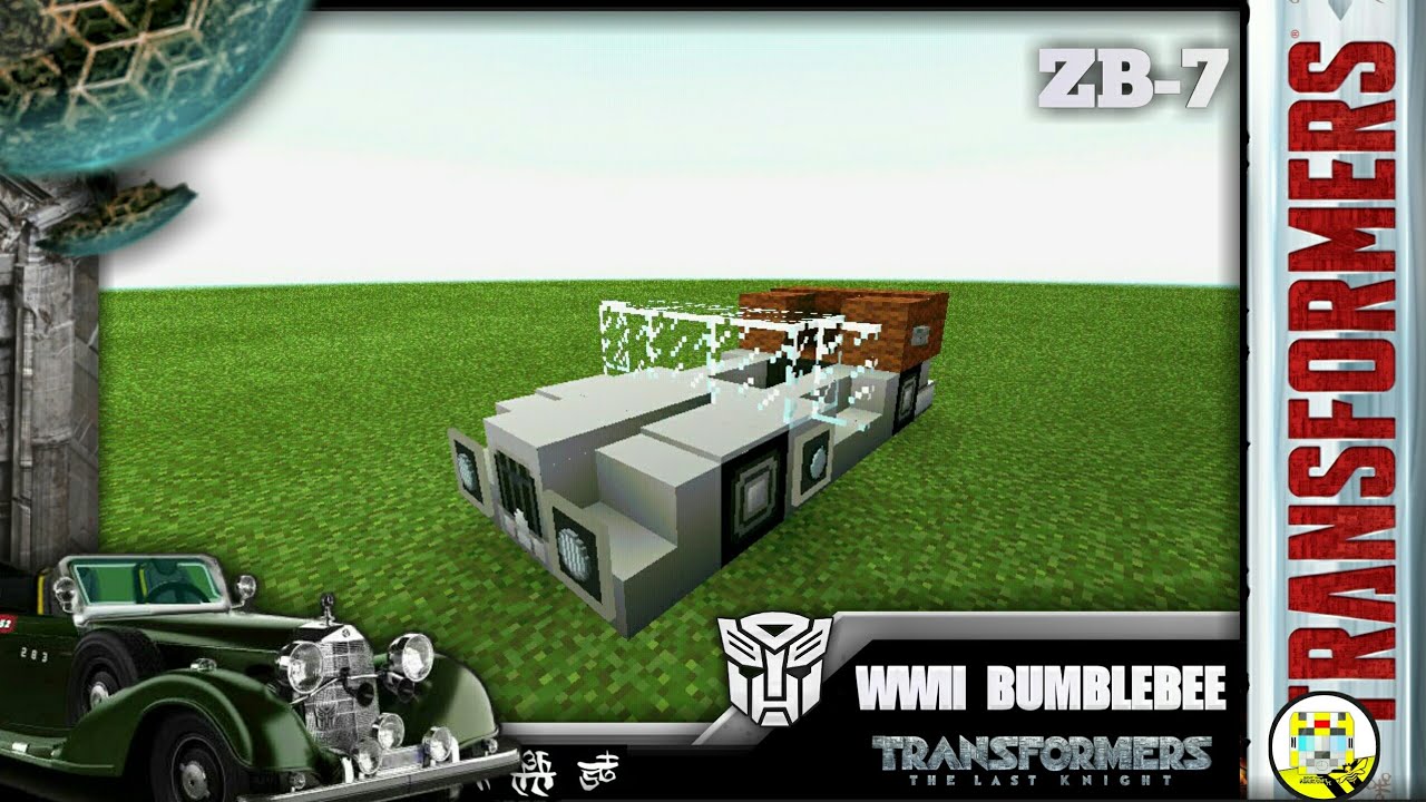 Minecraft- how to custom WWII Bumblebee/ZB-7 Transformers 5 | สร้างรถบ ...
