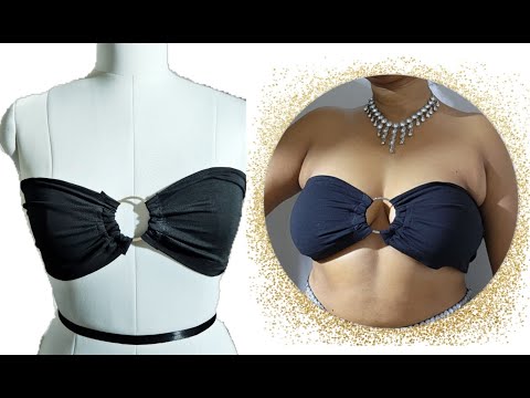 DIY Ring Bandeau Bikini Top From T-shirt