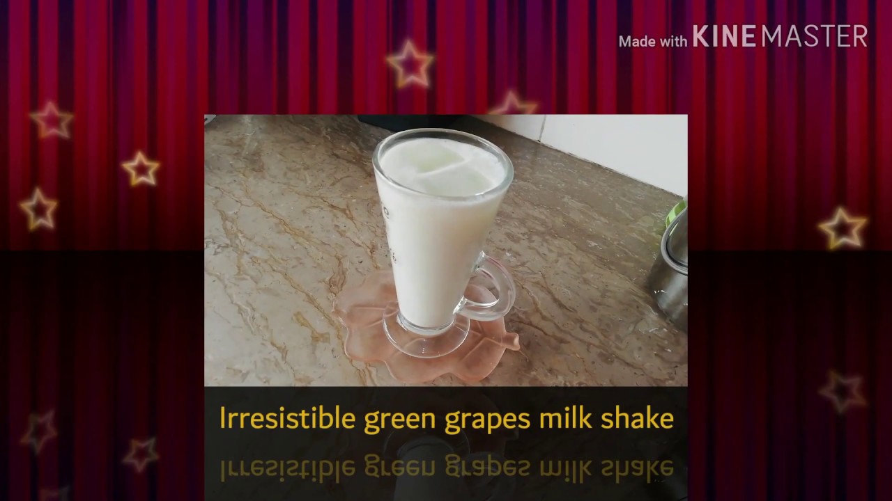 Irresistible grapes milk shake/most yummiest ever grapes milk shake ...