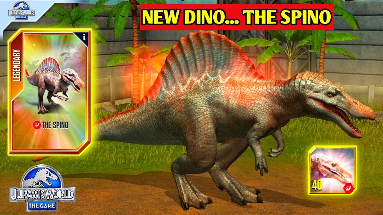 NEW DINO‼️THE SPINO FIRST LOOK AND BATTLE | Jurassic World The Game ...