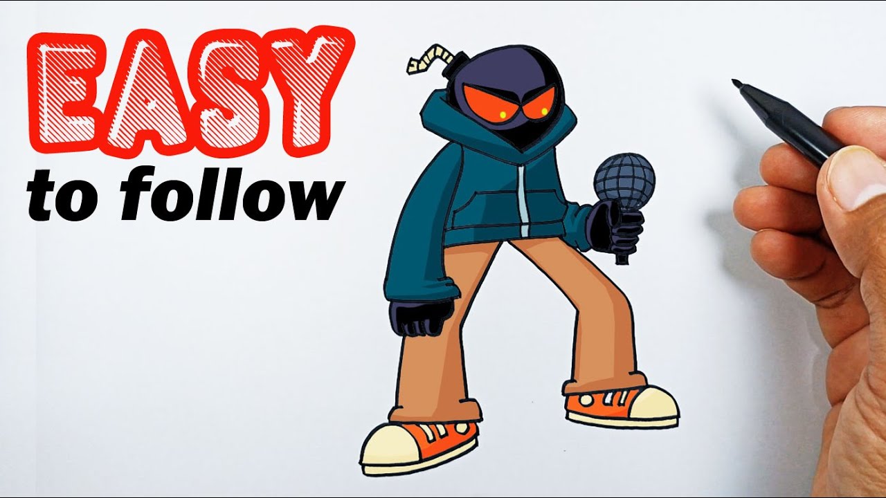How to draw fnf mod easy | Whitty | Drawing Ideas For Beginners - YouTube