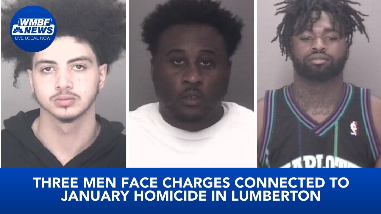 Three men face charges connected to January homicide in Lumberton - YouTube