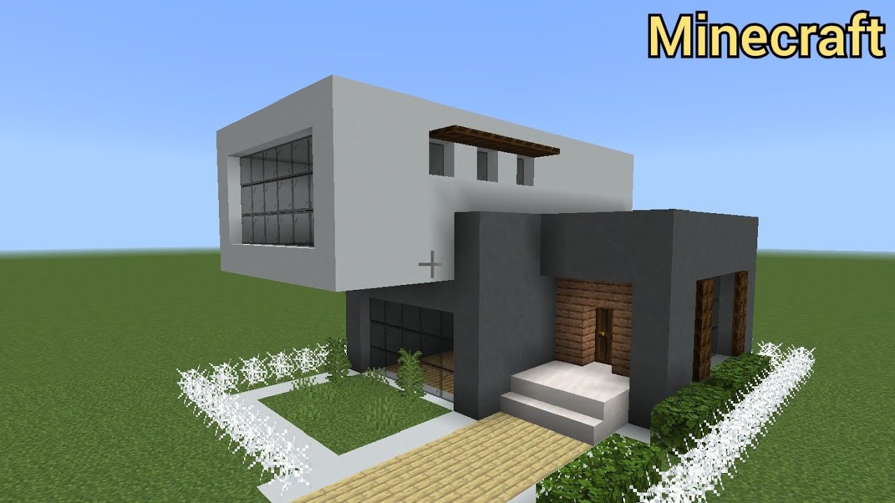 Minecraft : Building a Modern House Step by Step(Easy) #5 - YouTube