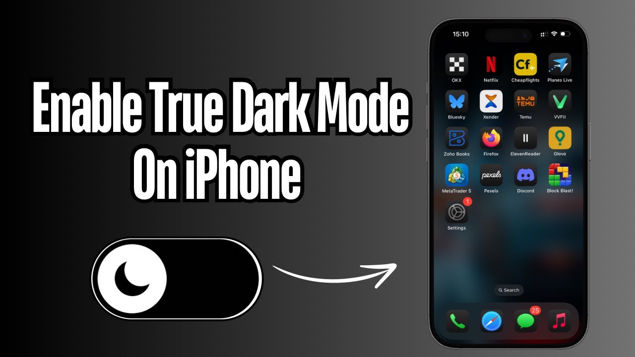 How to Enable True DarkMode On iPhone? - YouTube
