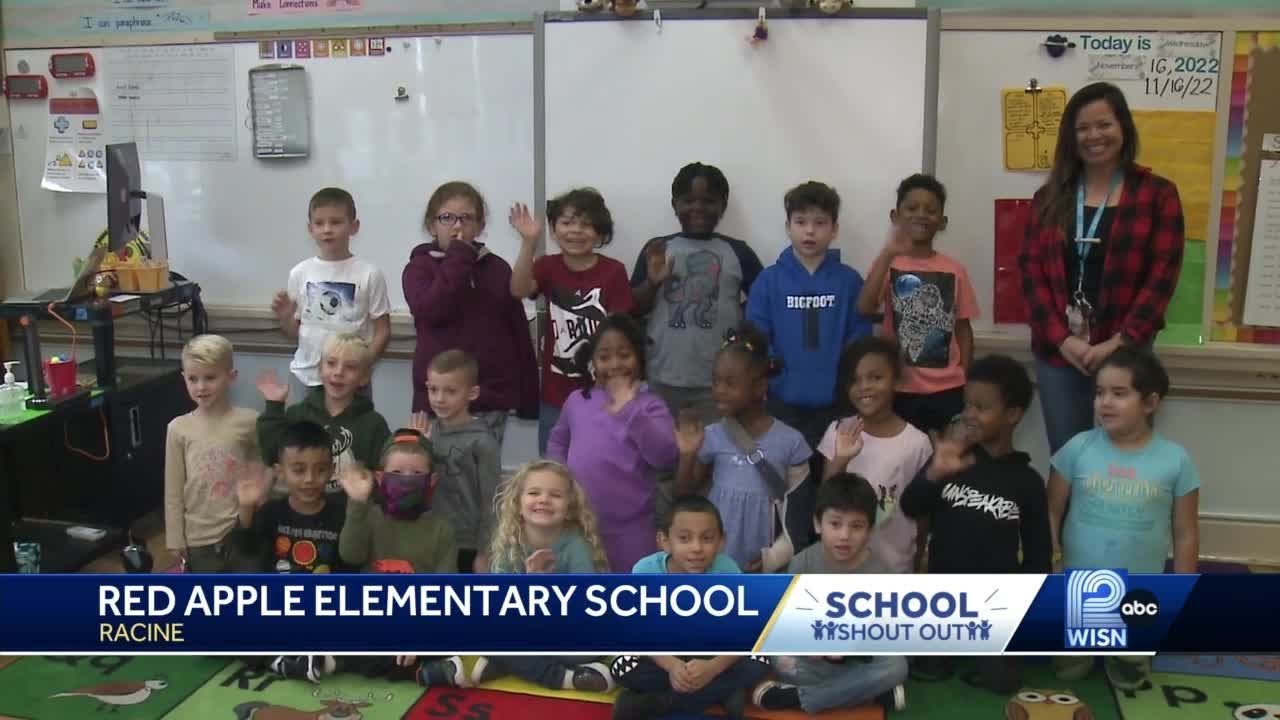 3/17 School Shout Out: Red Apple Elementary in Racine - YouTube