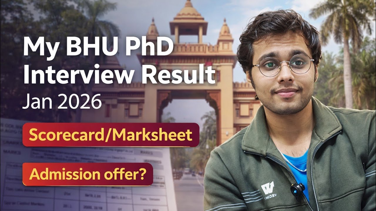 My BHU PhD Admission Jan 2026 Interview Result 🔥 Scorecard, Percentile ...