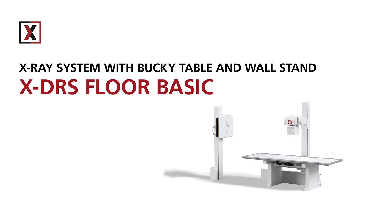 Floor-mounted X-ray system consisting of bucky table and wall stand ꟾ X ...
