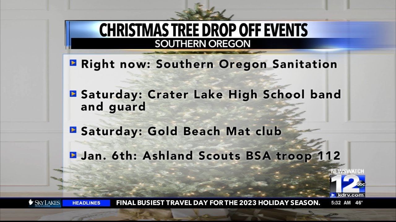 Christmas tree drop-off events happening across southern Oregon - YouTube