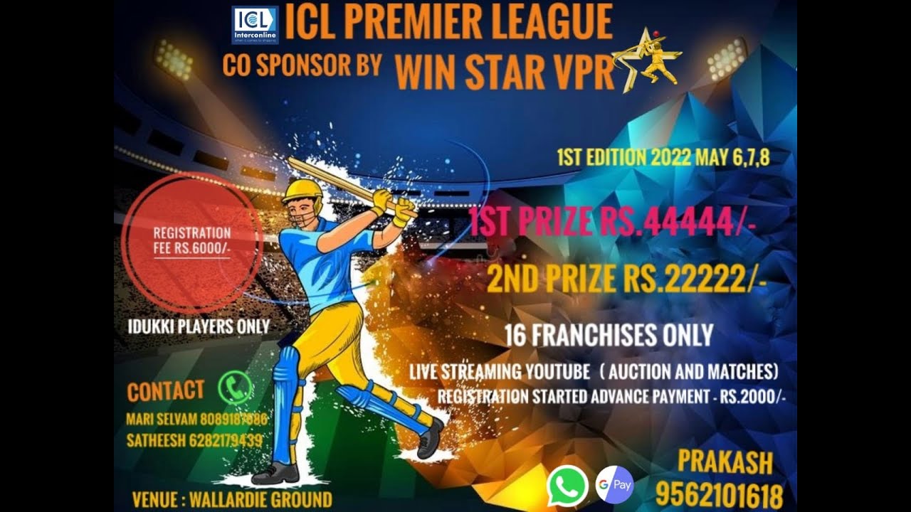 ICL PREMIER LEAGUE 2022 @ VANDIPPERIYAR 6.5.2022 - YouTube
