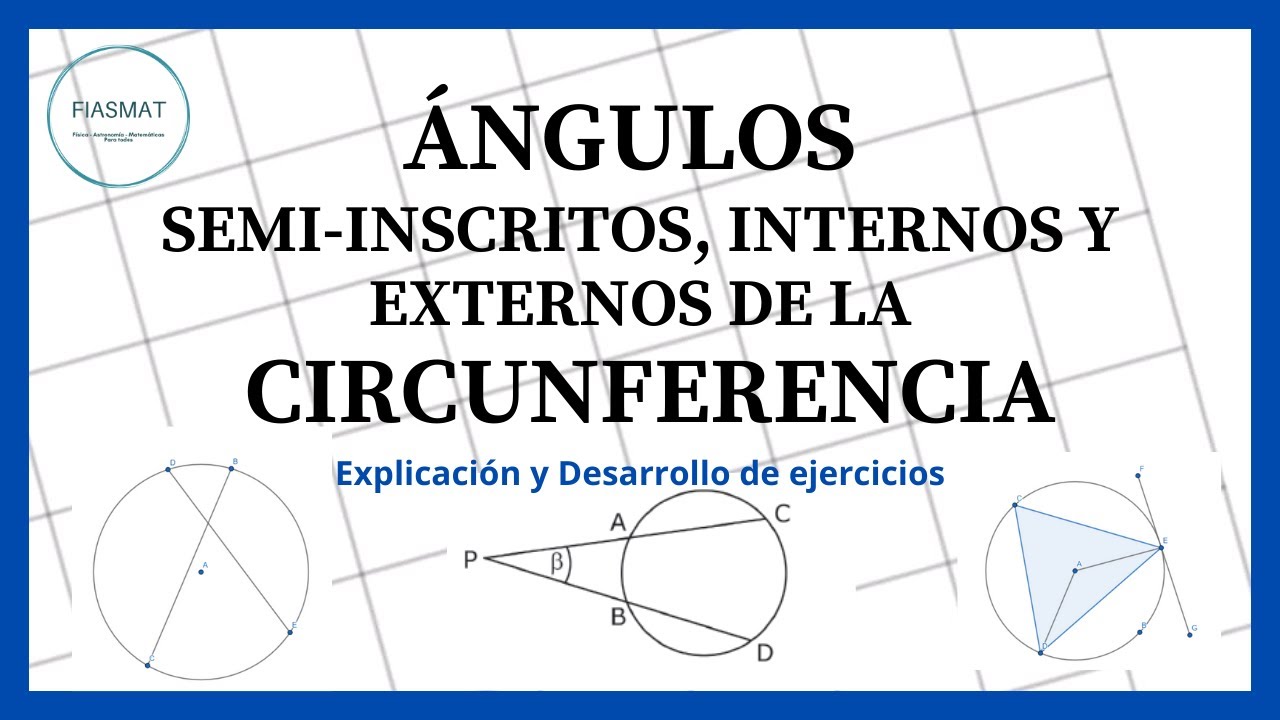 Ángulos Semi inscritos, internos y externos de la Circunferencia ...