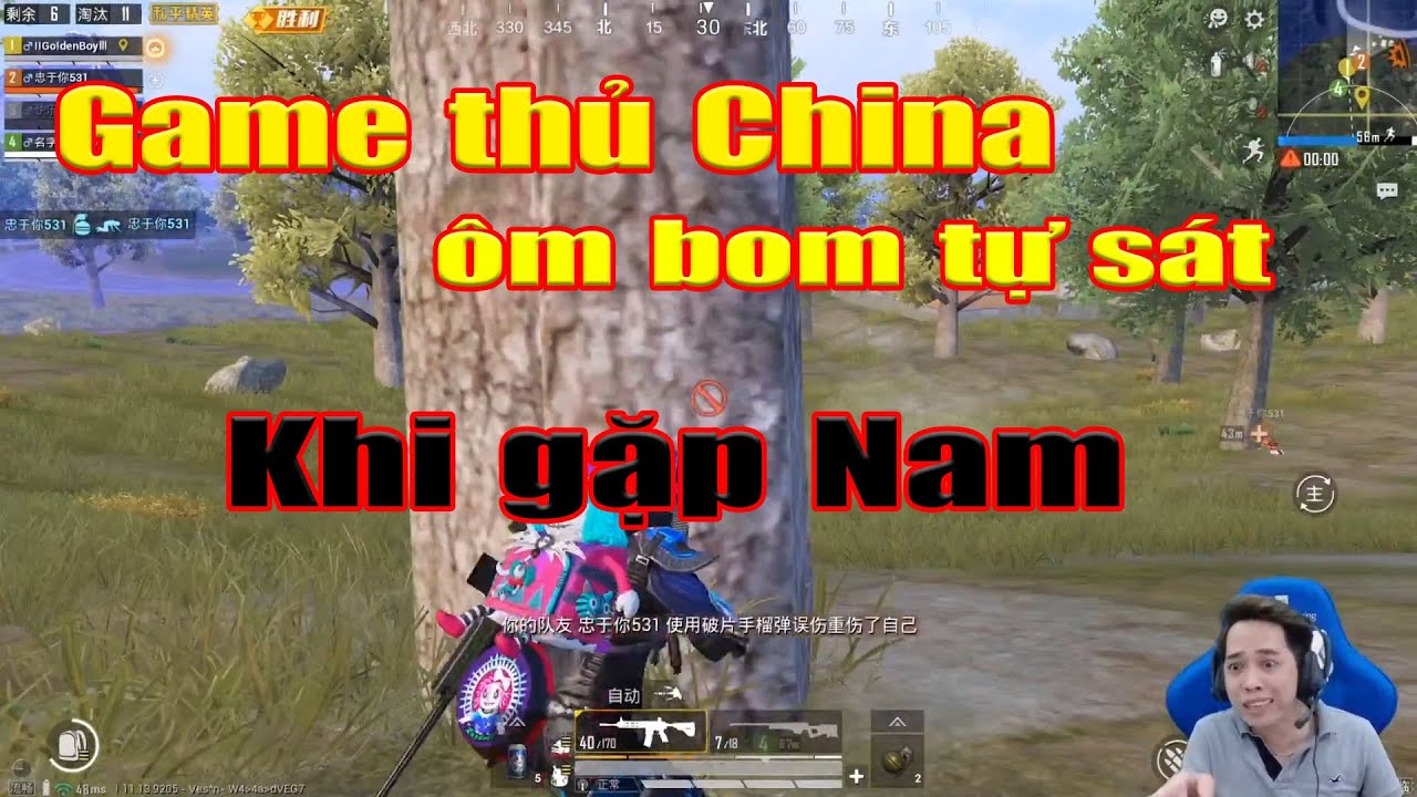 🔫Nam Blue [Pubg Mobile] Game thủ China ôm bom tự sát khi gặp Nam Blue ...