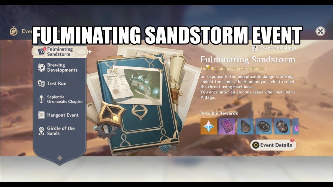 Fulminating Sandstorm event | Genshin Impact - YouTube
