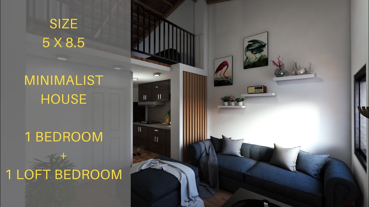 Loft House Design 5 x 8.5 meters (59 Sqm) - YouTube