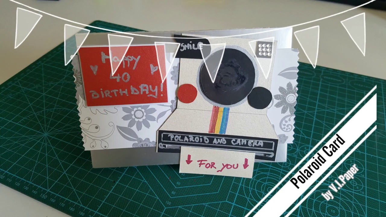 Polaroid card tutorial - YouTube