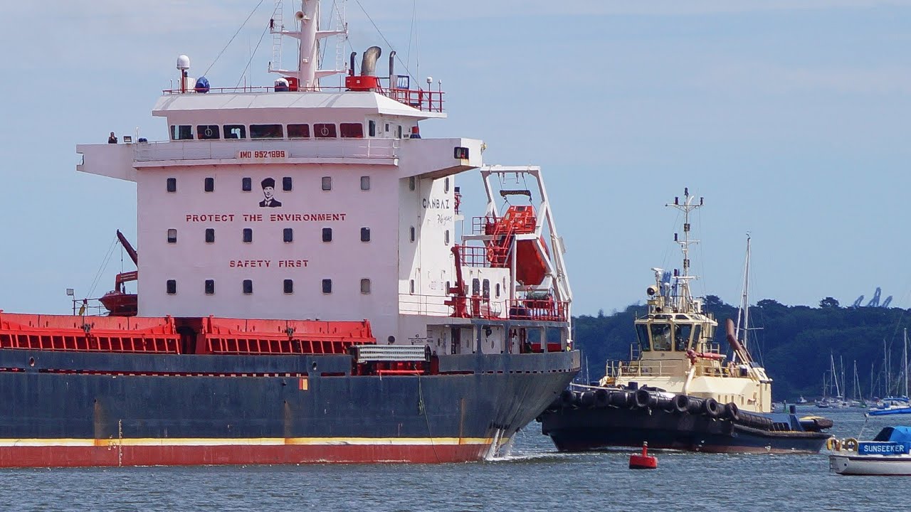 ATA - 149m length gearless bulk carrier inbound for port of ipswich 2/7 ...