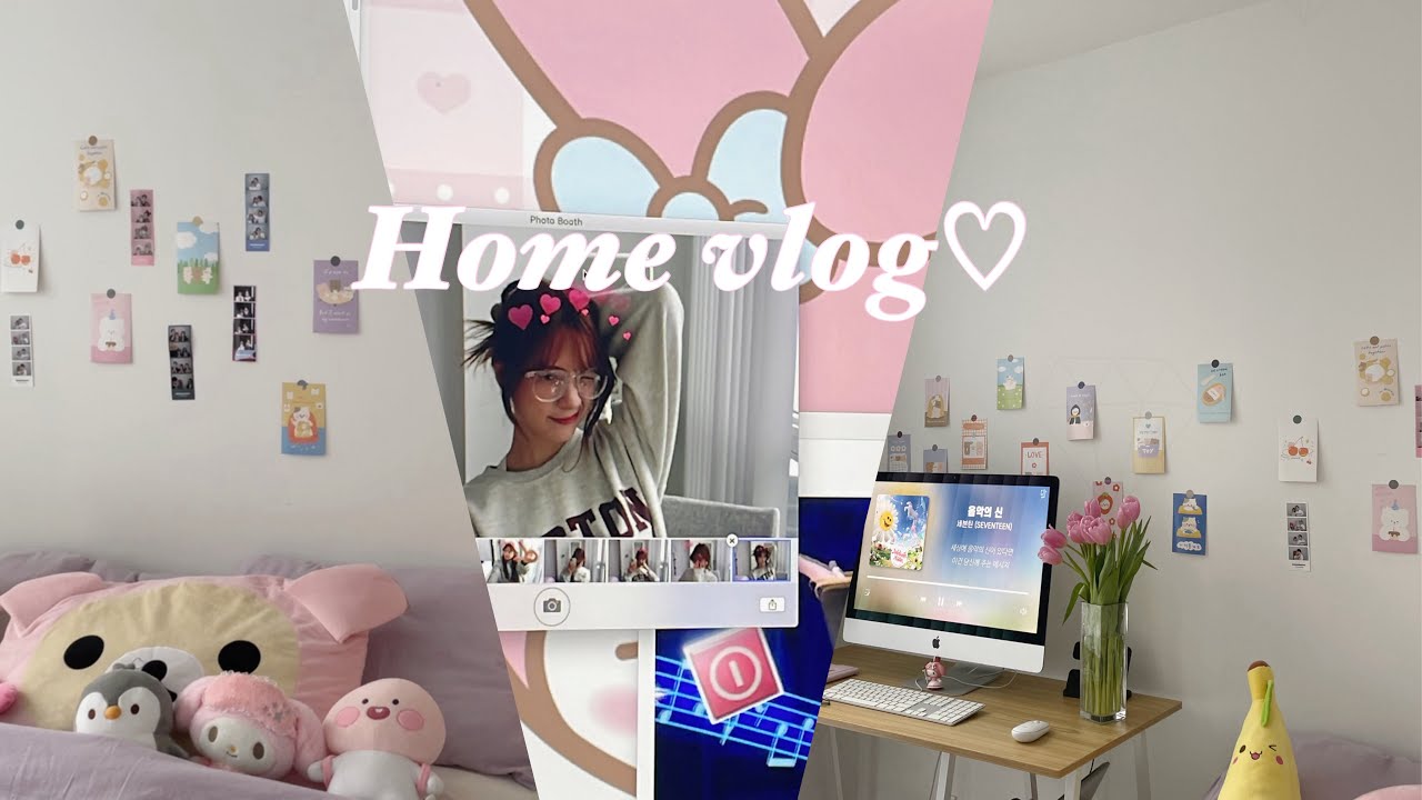 ♡A cozy home vlog + organize my room with me 🌷🩷 - YouTube