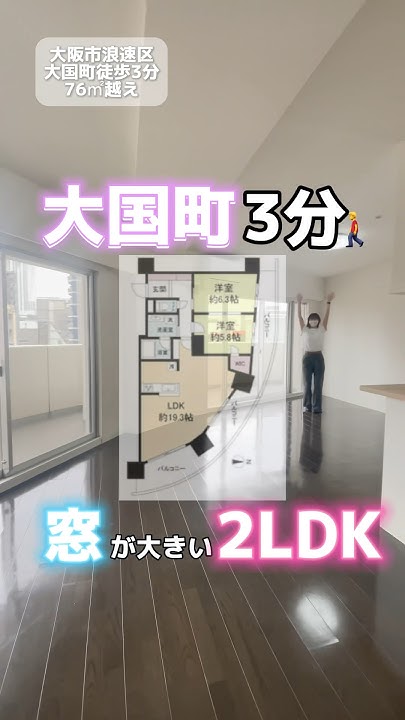 【No.628】窓多すぎ‥😳😳76㎡超えの2LDK💕#大阪賃貸 #1人暮らし #2ldk #賃貸暮らし #ペット可賃貸 #ファミリー物件 - YouTube