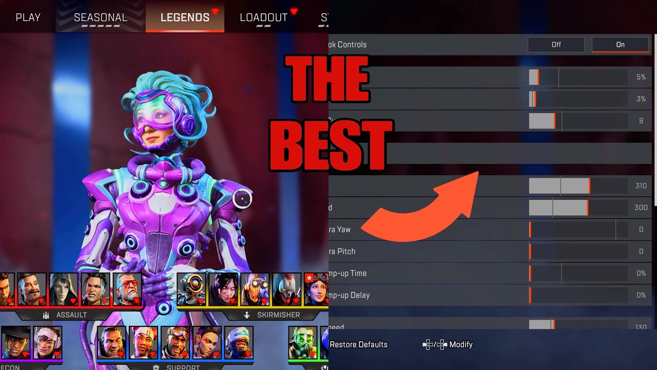 The BEST AIMBOT Controller SETTINGS For Season 18 Of Apex Legends - YouTube