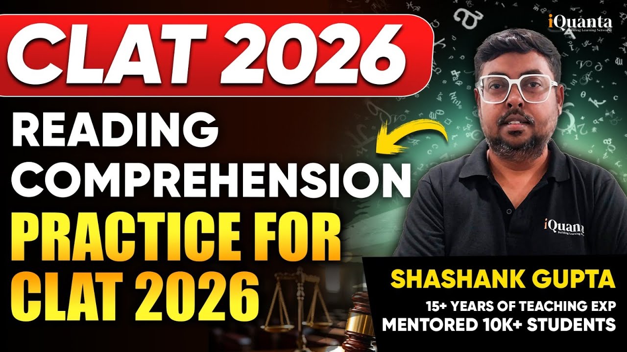 Reading Comprehension Practice | CLAT UG 2025 - YouTube