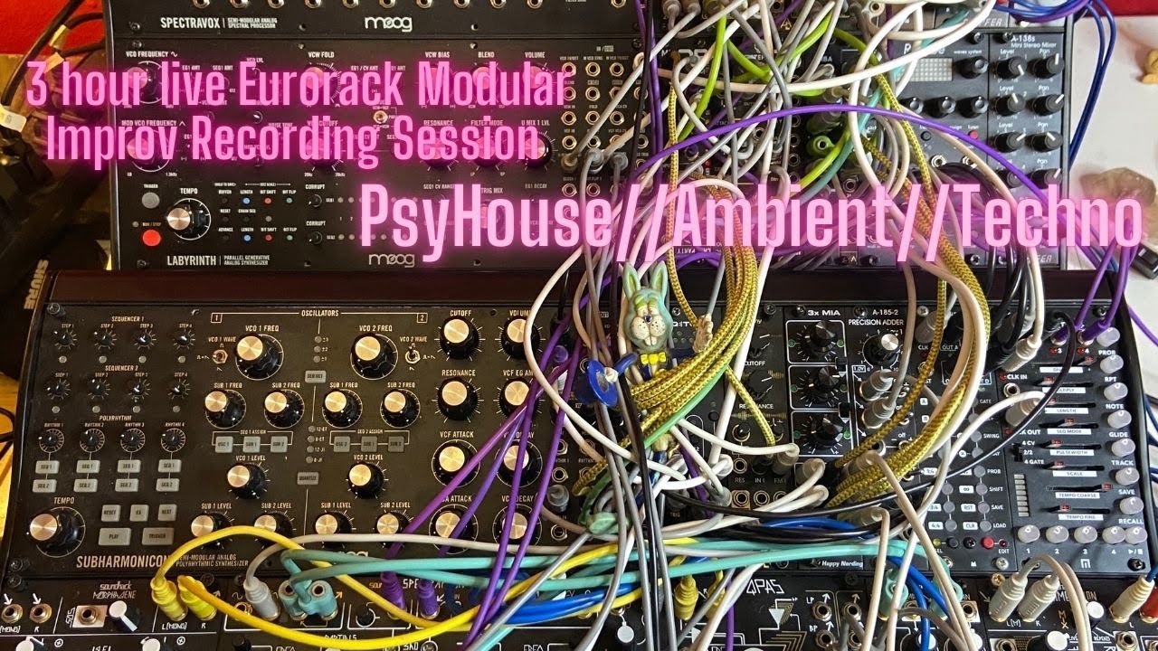 3 hour live Eurorack Modular Improv Recording Session || Psychedelic House//Techno//Ambient ...