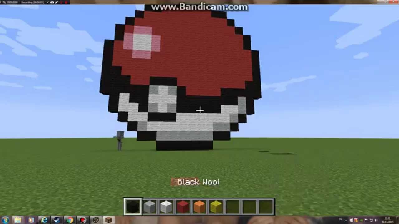 Pokeball In Minecraft Minecraft Project