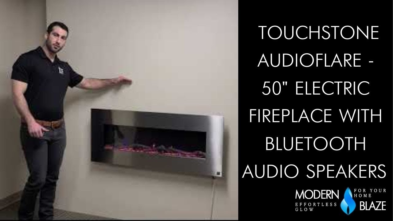 Touchstone AudioFlare Electric Fireplace with heat - YouTube