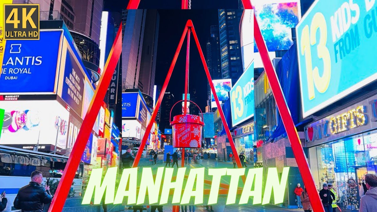 TIMES SQUARE Walking 4K / Virtual tour New York City Manhattan - YouTube