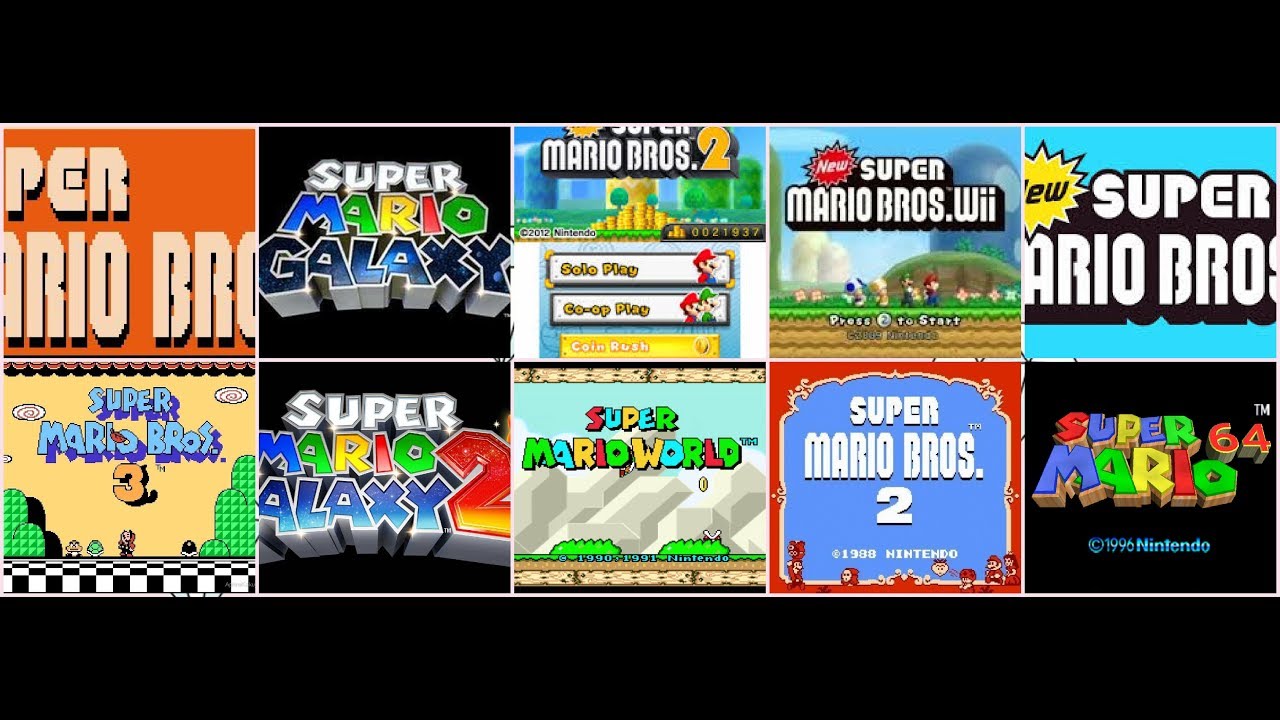 SMB 1-3, SMW, SMG1-2, NSMB1-2, Wii Starman/Powerup Music - YouTube
