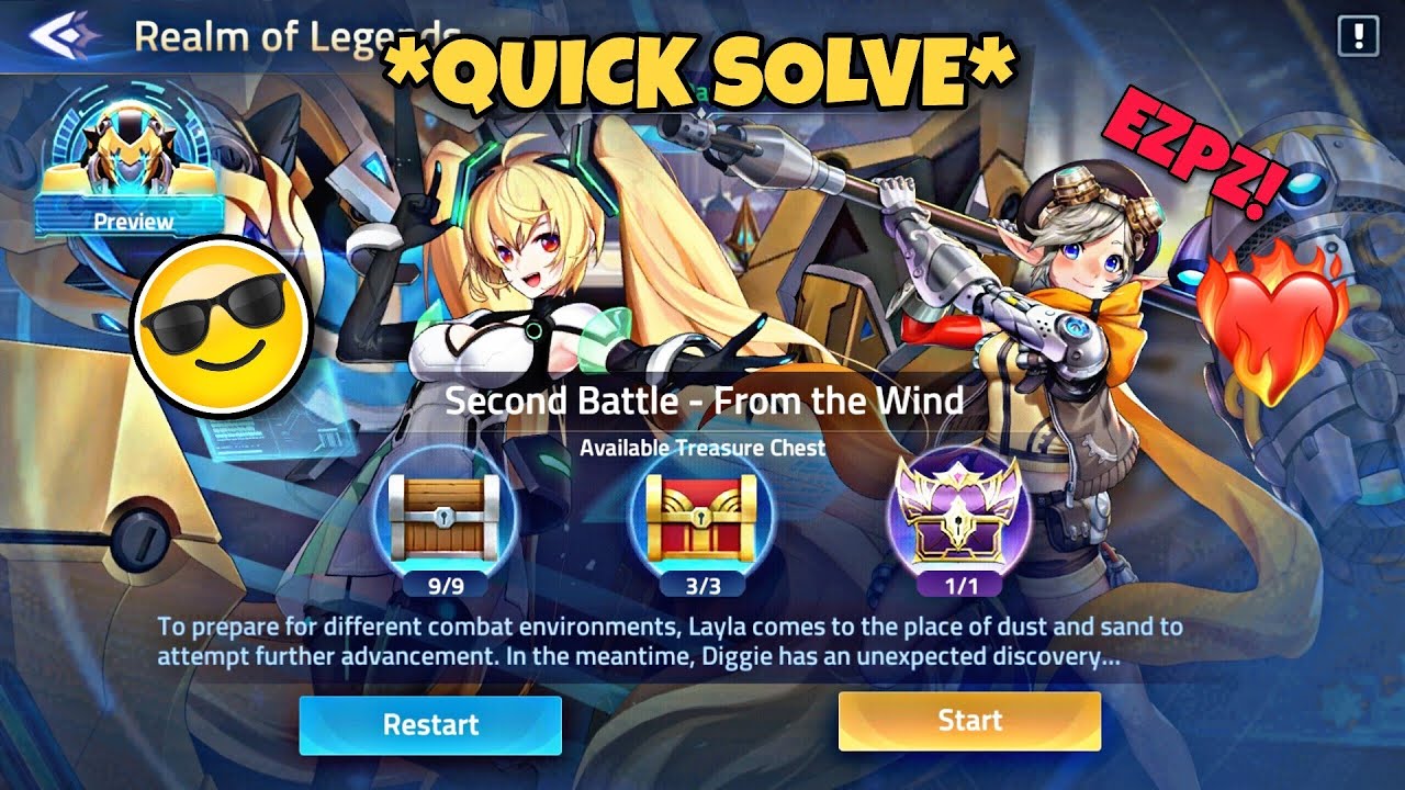 REALM OF LEGENDS • SECOND BATTLE - FROM THE WIND (MECHA LAYLA) | MOBILE ...