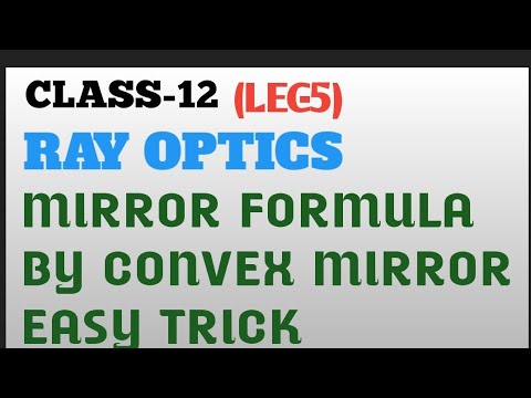 MIRROR FORMULA BY CONVEX MIRROR OPTICS #CLASS 12 - YouTube