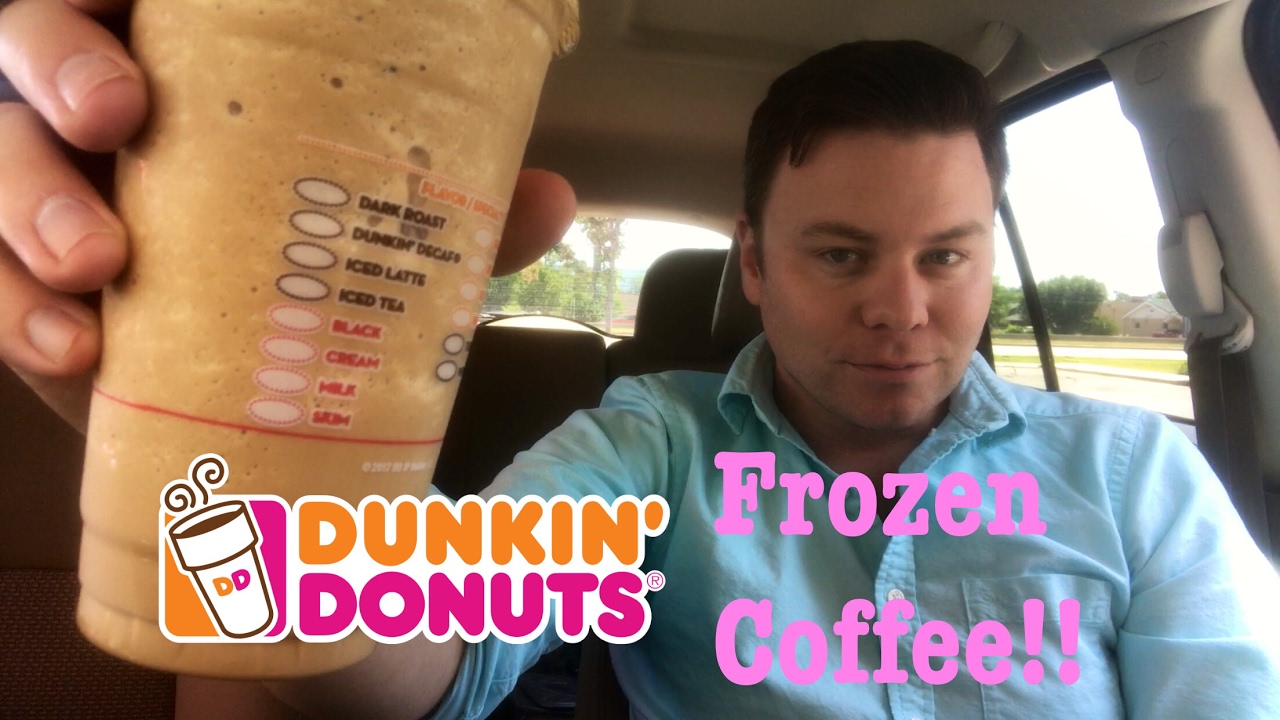 NEW FROZEN COFFEE DUNKIN' DONUTS REVIEW | Must Or Bust - YouTube